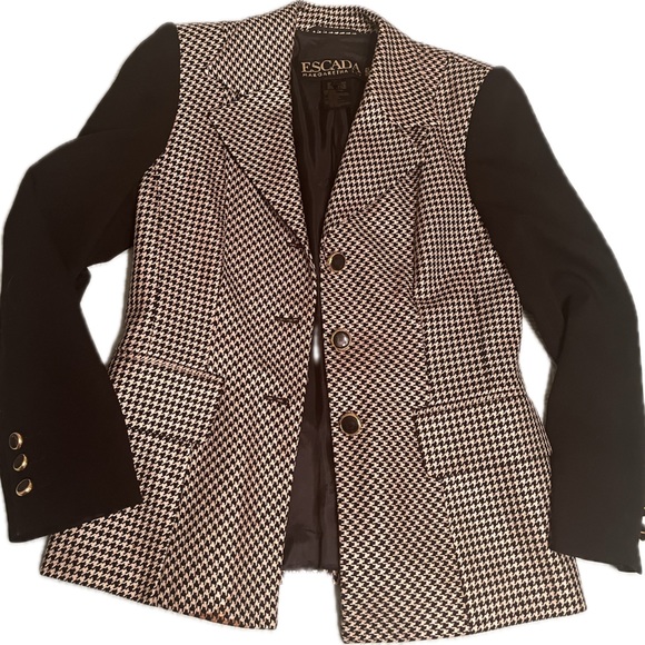 Escada | Jackets & Coats | Vintage Escada Houndstooth Jacket | Poshmark